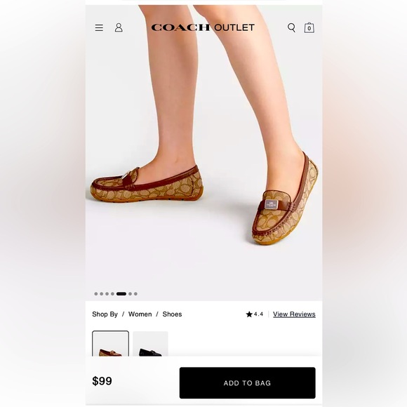 Coach | Shoes | Coach Felisha Signature Jacquard Moccasin Driving Shoes ...